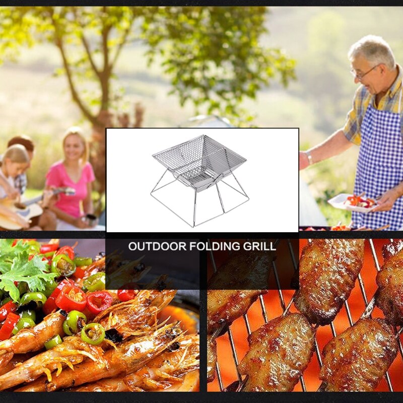 Portable Foldable Camping Barbecue Grill Lightweig... – Grandado