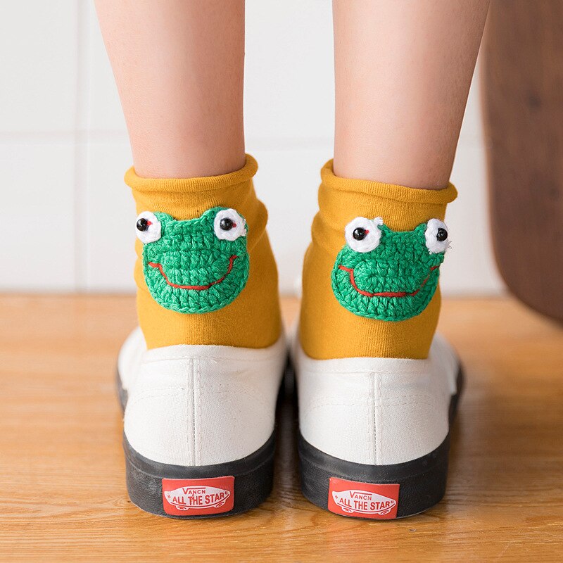 Cartoon frog Cute Short Socks Women Harajuku Cute ... – Grandado