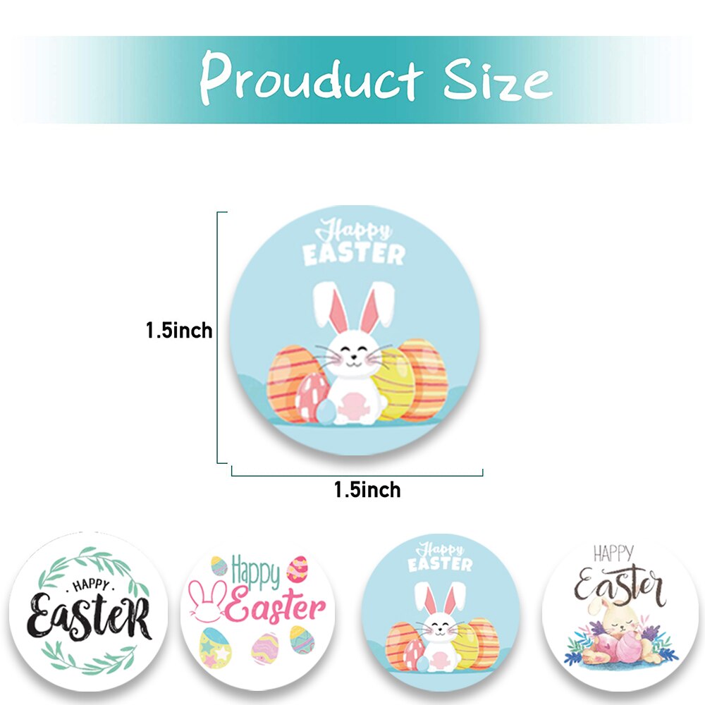 Happy Easter Sticker for Children 500pcs/roll 1.5 ... – Grandado