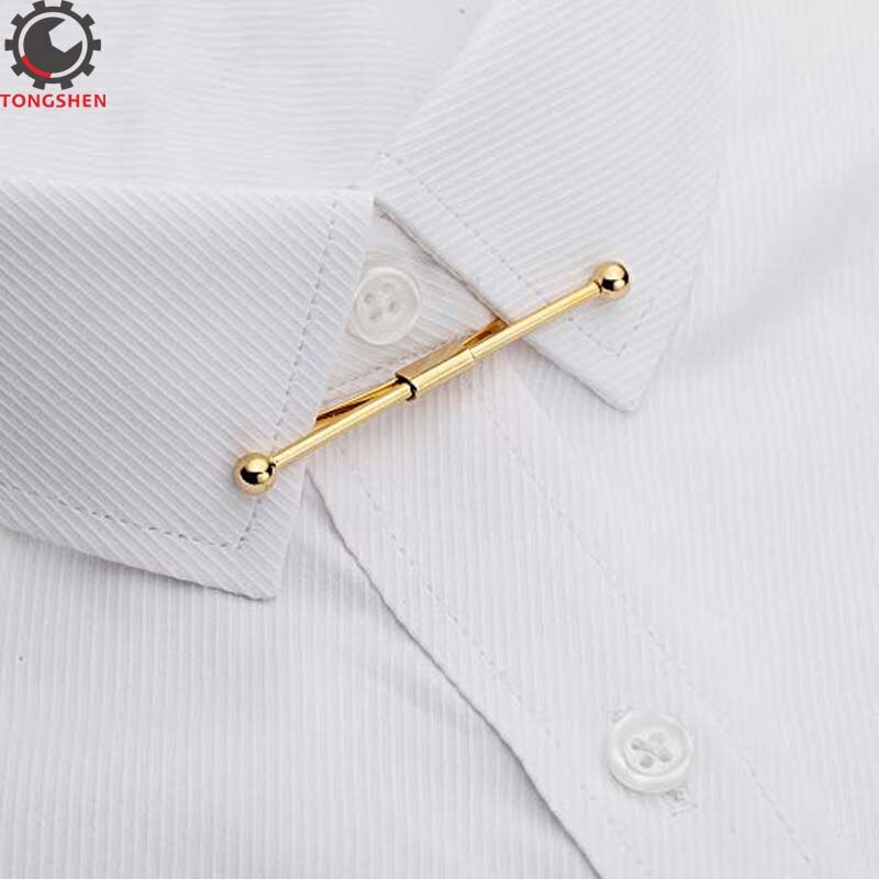 6Pcs Tie Collar Bar Pin Set Two Tone Collar Pin Me... – Grandado
