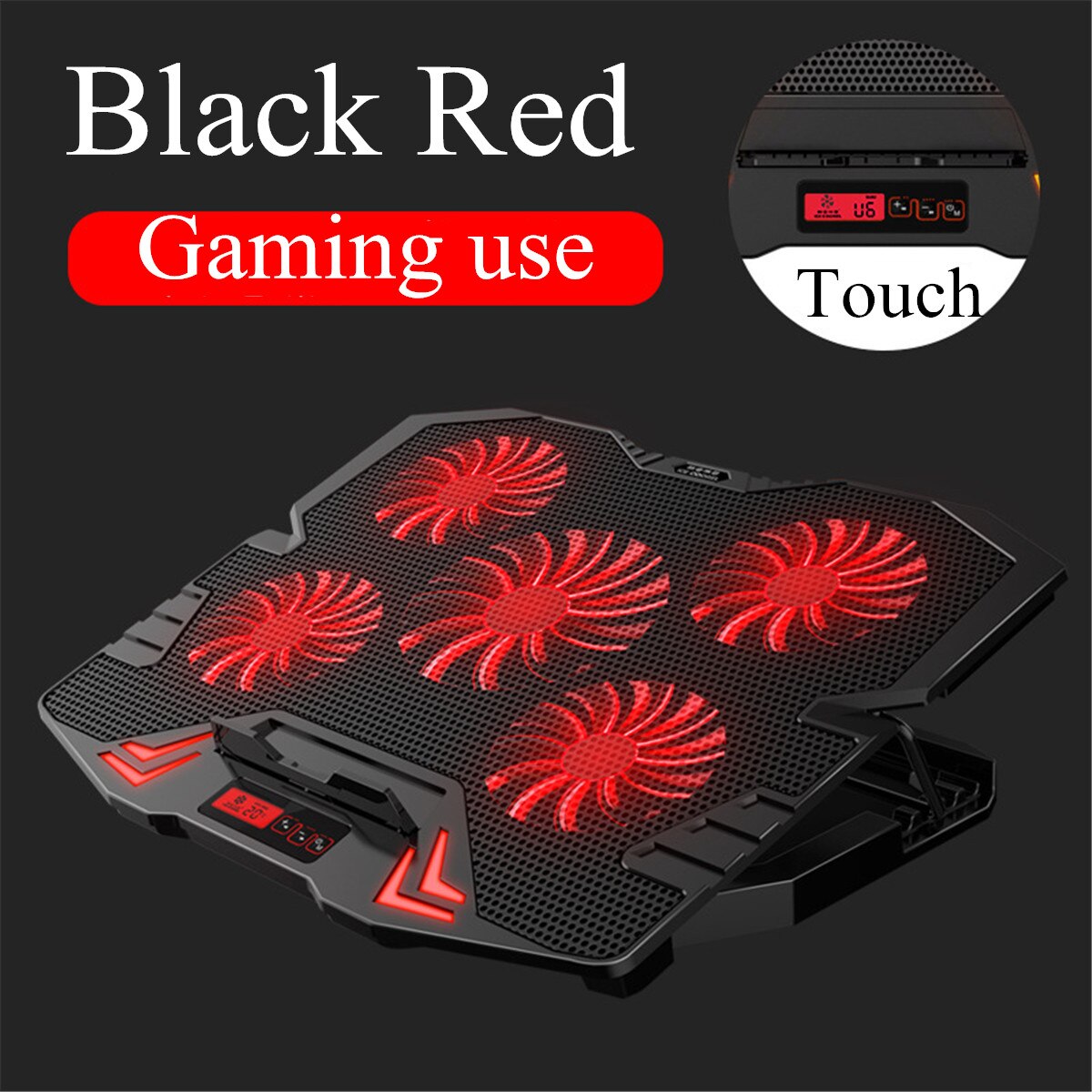 Laptop Cooler 5 Fans Laptop Cooling Pad 2 USB Port... – Grandado