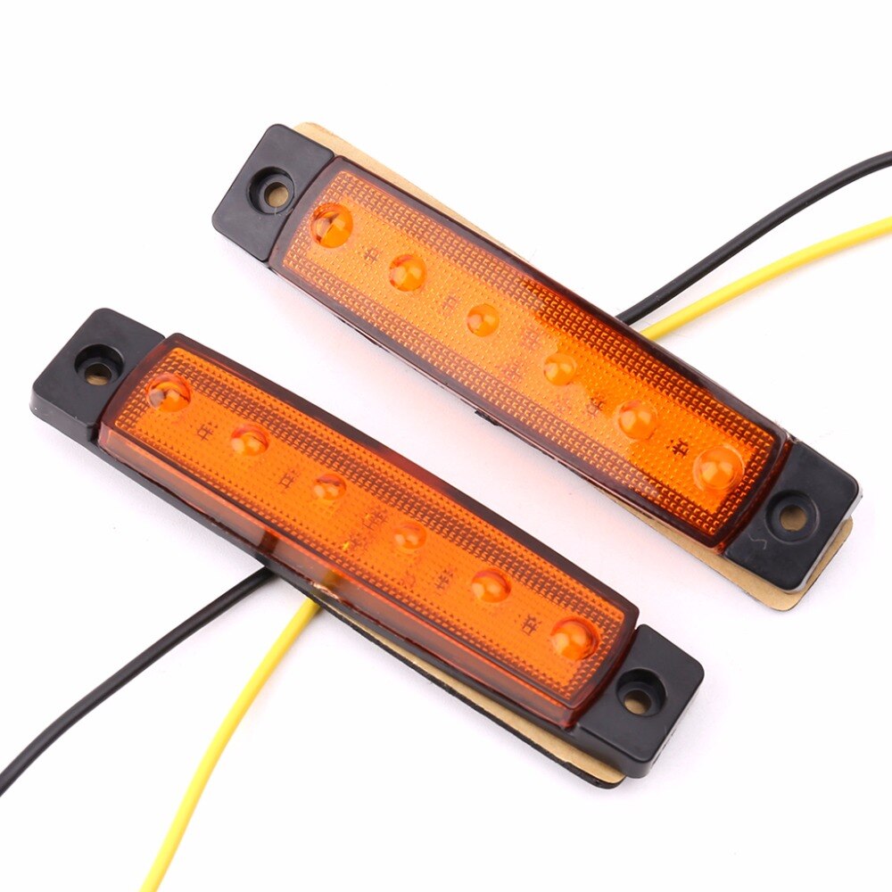 2X 6-LED Bus Van Boat Trailer Side Marker Lamp Yel... – Grandado