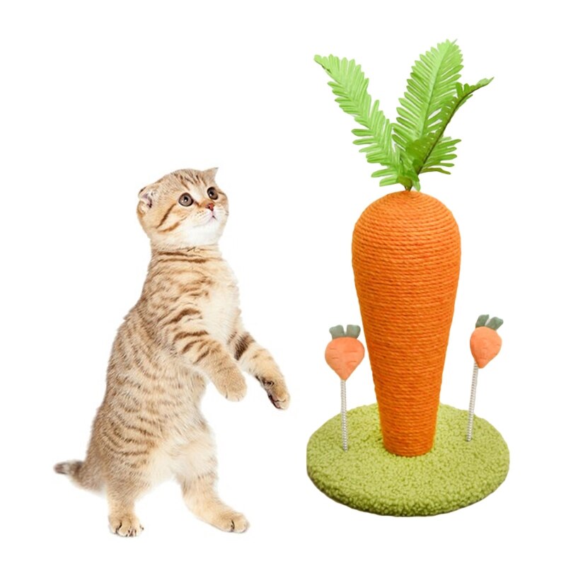 Y5GB Carrot Cat Scratcher Kitten Scratching Post S... – Grandado