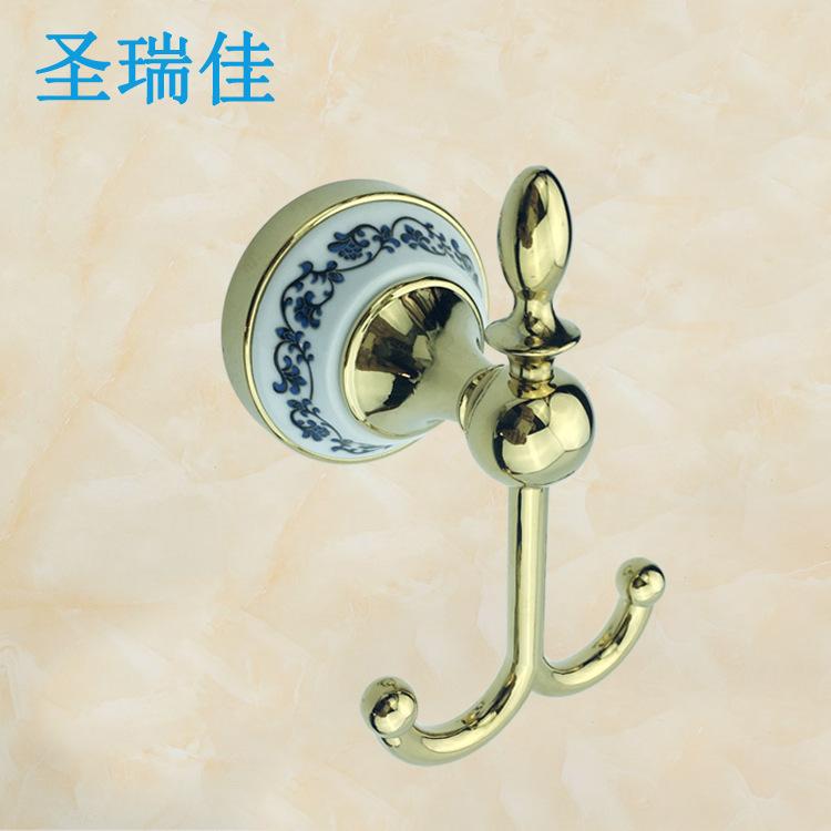 European-style blue and white metal pendant bathro... – Grandado