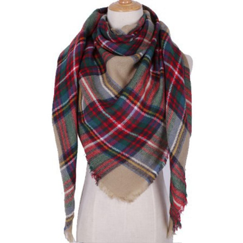 6 Colors Women Winter Warm Triangles Scarf Vintage... – Grandado