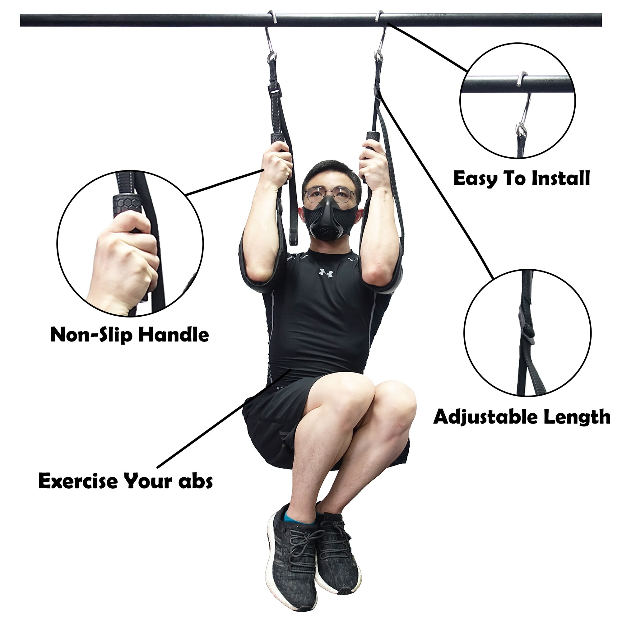 Fitness Hanging Ab Straps Abdominal Muscle Build A... – Vicedeal
