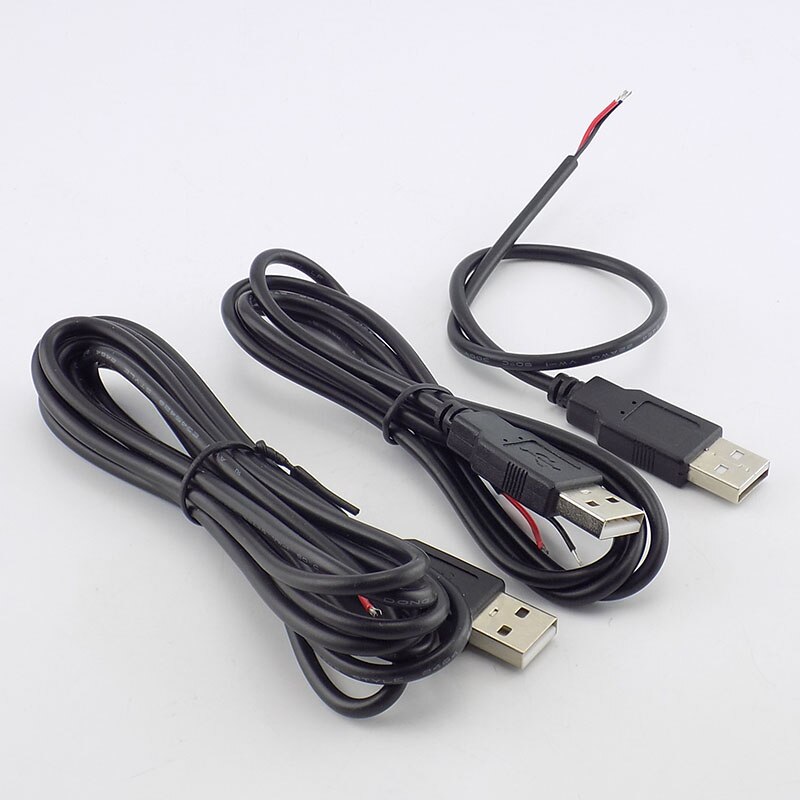 0.3/1/2M DC 5V USB 2.0 Type A Male 2 Pin Cable Pow... – Grandado