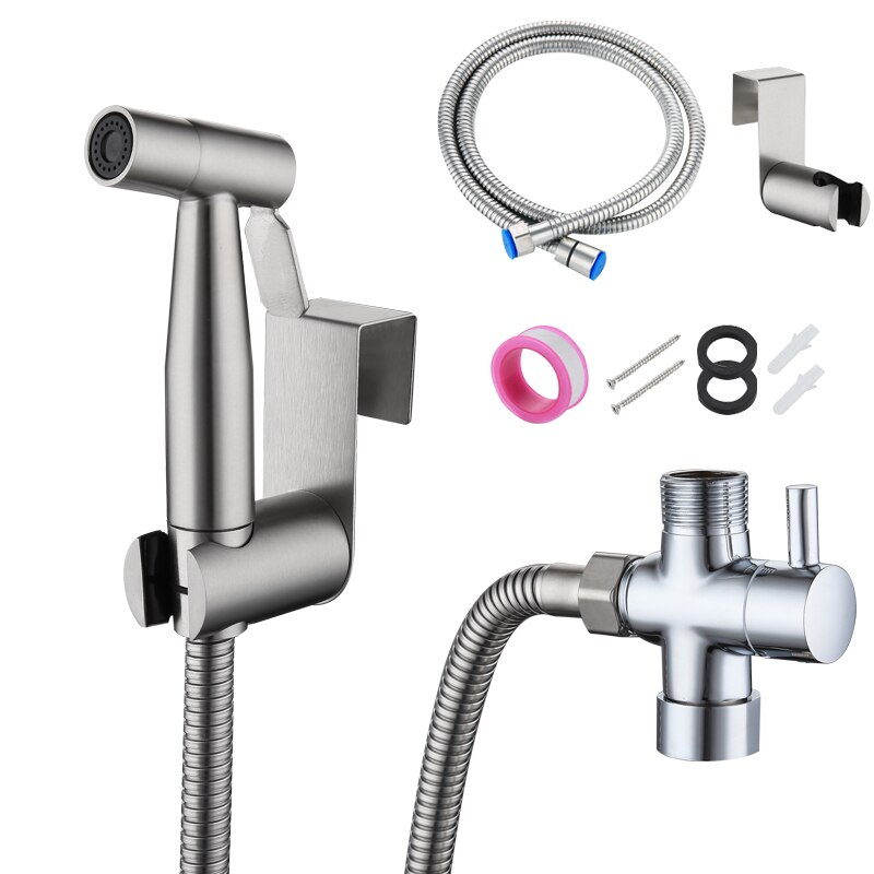 Kylpyhuoneen kädessä pidettävä wc bidee hana suihk... – Grandado