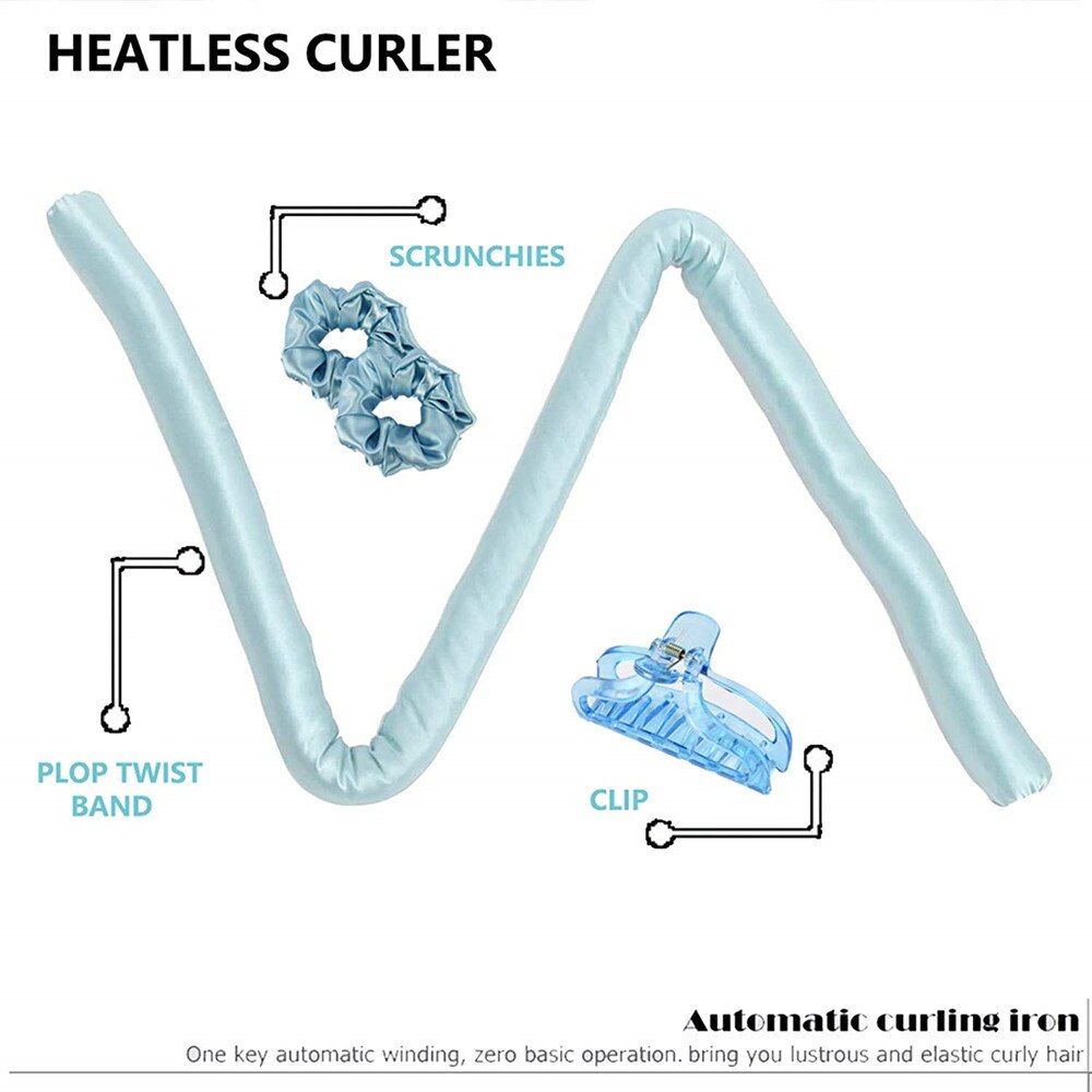 Heatless Curling Rod Headband No Heat Curls Ribbon... – Grandado