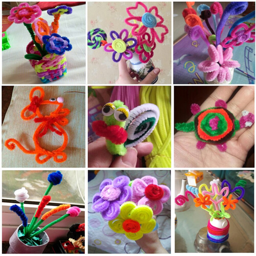100Pcs Colorful Chenille Stems Pipe Cleaners DIY A... – Grandado