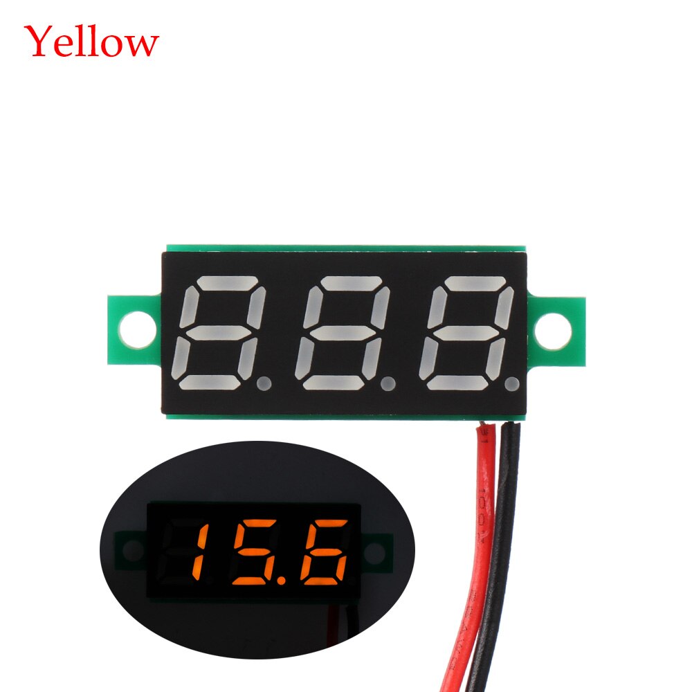 Dc 2.5-30v digital voltmeter voltimetro blå rød le... – Vicedeal
