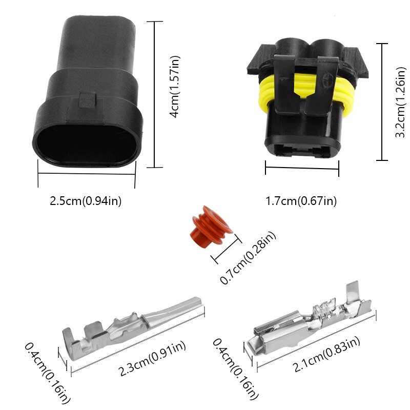YUNPICAR 9006 9005 HB4 HB3 Waterproof Connector Ma... – Grandado
