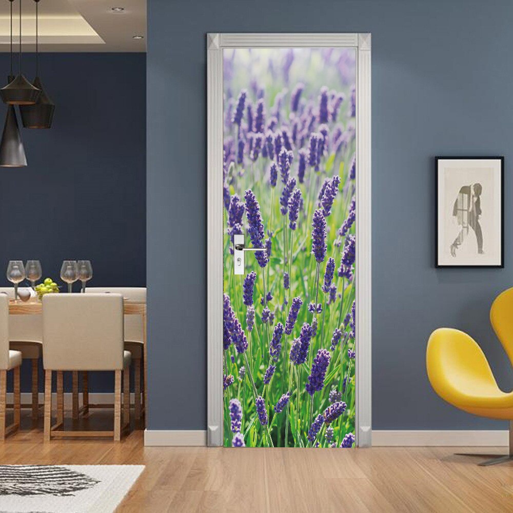 Lavender Plant Door Stickers Home Decoration Natur... – Vicedeal