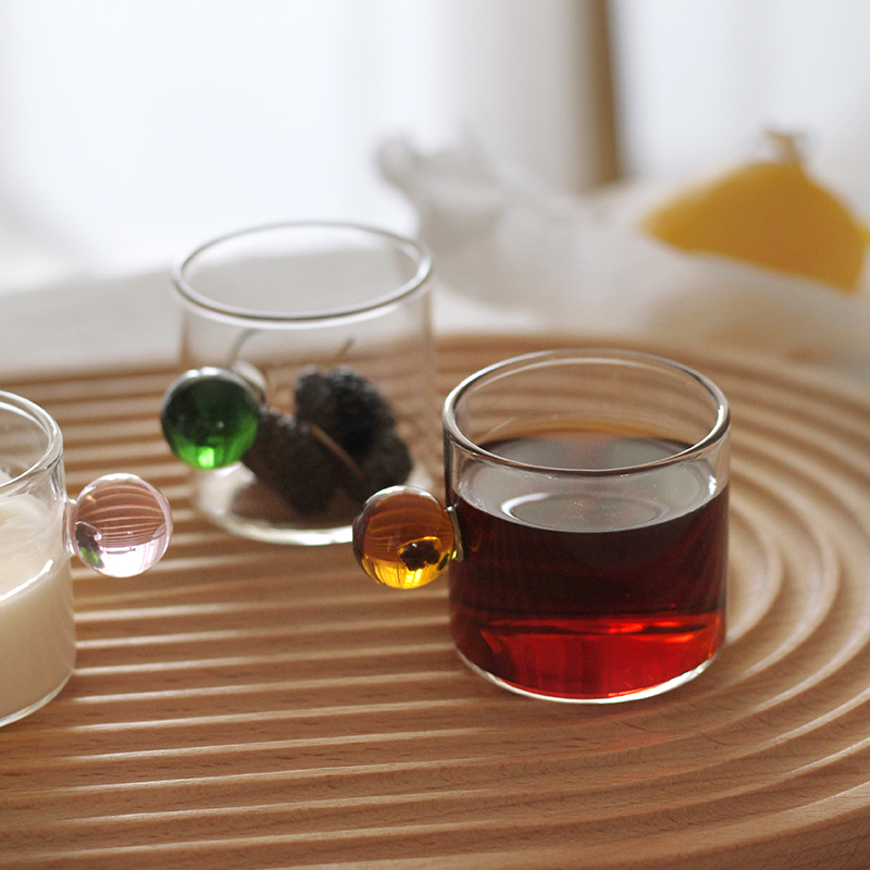 2PC 110ml Espresso Cups small Cups Home Glass Ball... – Grandado