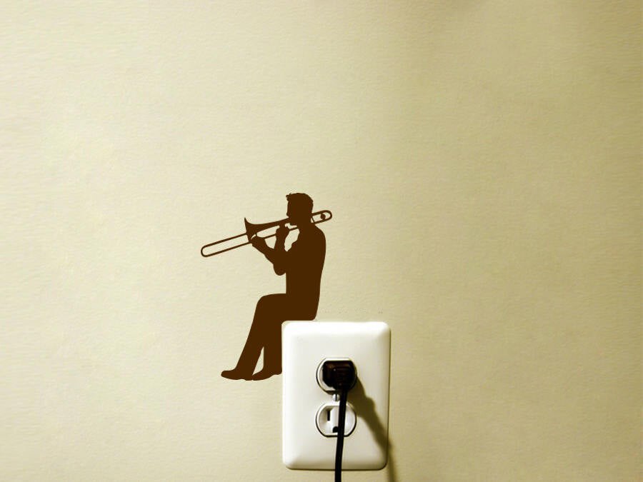 Handsome Man Trombone Player Light Switch Fabric D... – Vicedeal