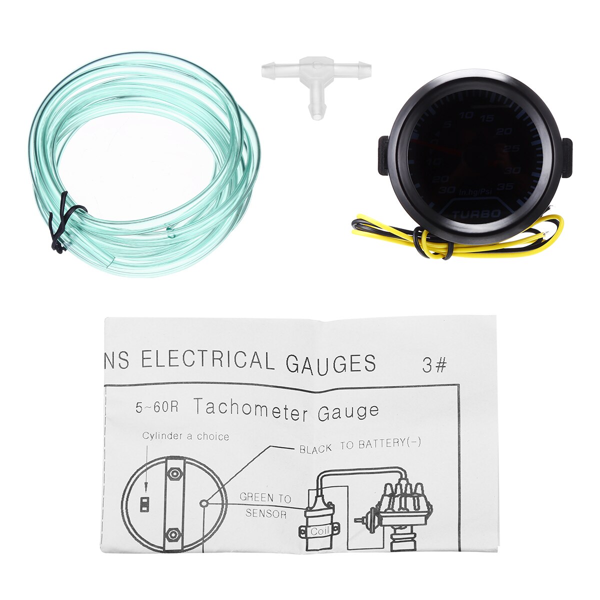 2 "52Mm Turbo Boost Gauge 12V 30-35PSI Turbo ... – Vicedeal