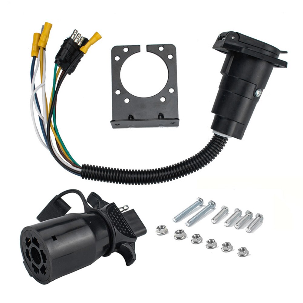 4 Way Flat to 7 Way RV Blade Style Trailer Truck W... – Grandado