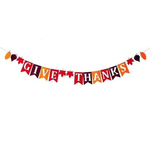 Felt Fall Thankful Give Thanks Banner Fall Maple L... – Grandado