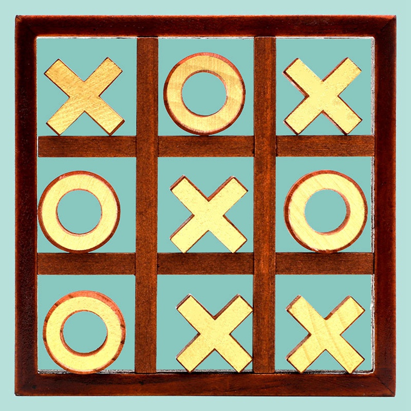 Tic-Tac-Toe Toy Puzzle Game XO Chess Classic Board... – Grandado