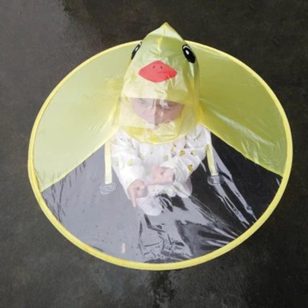 Yellow Duck Kids Raincoat UFO Cap Umbrella Automat... – Vicedeal