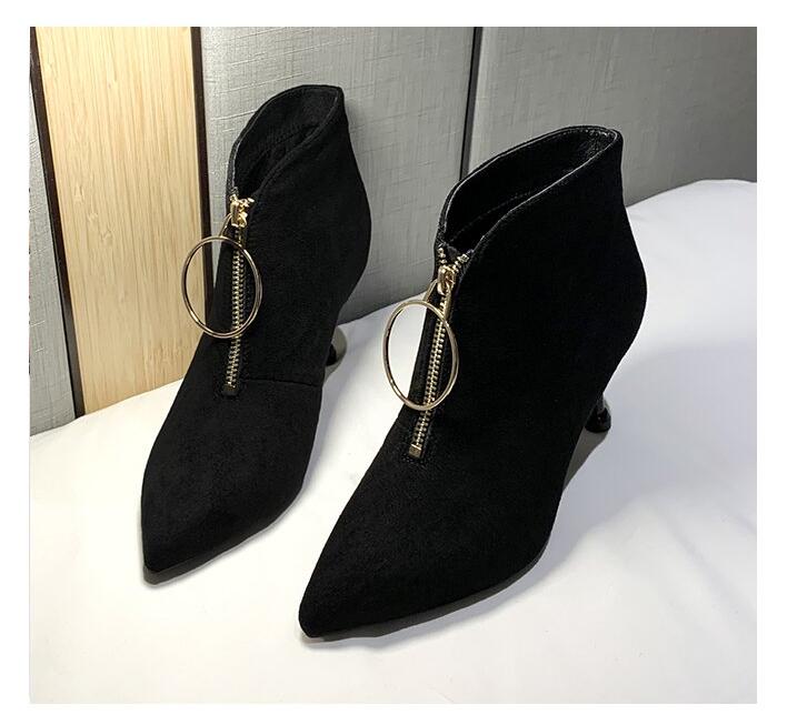 Women Boots Casual Leather Low High Heels Spring S... – Vicedeal