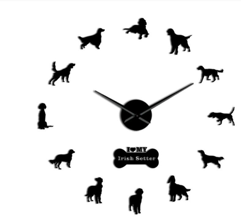 DIY Large Mirror Effect Wall Clock Exclusive Irish... – Vicedeal