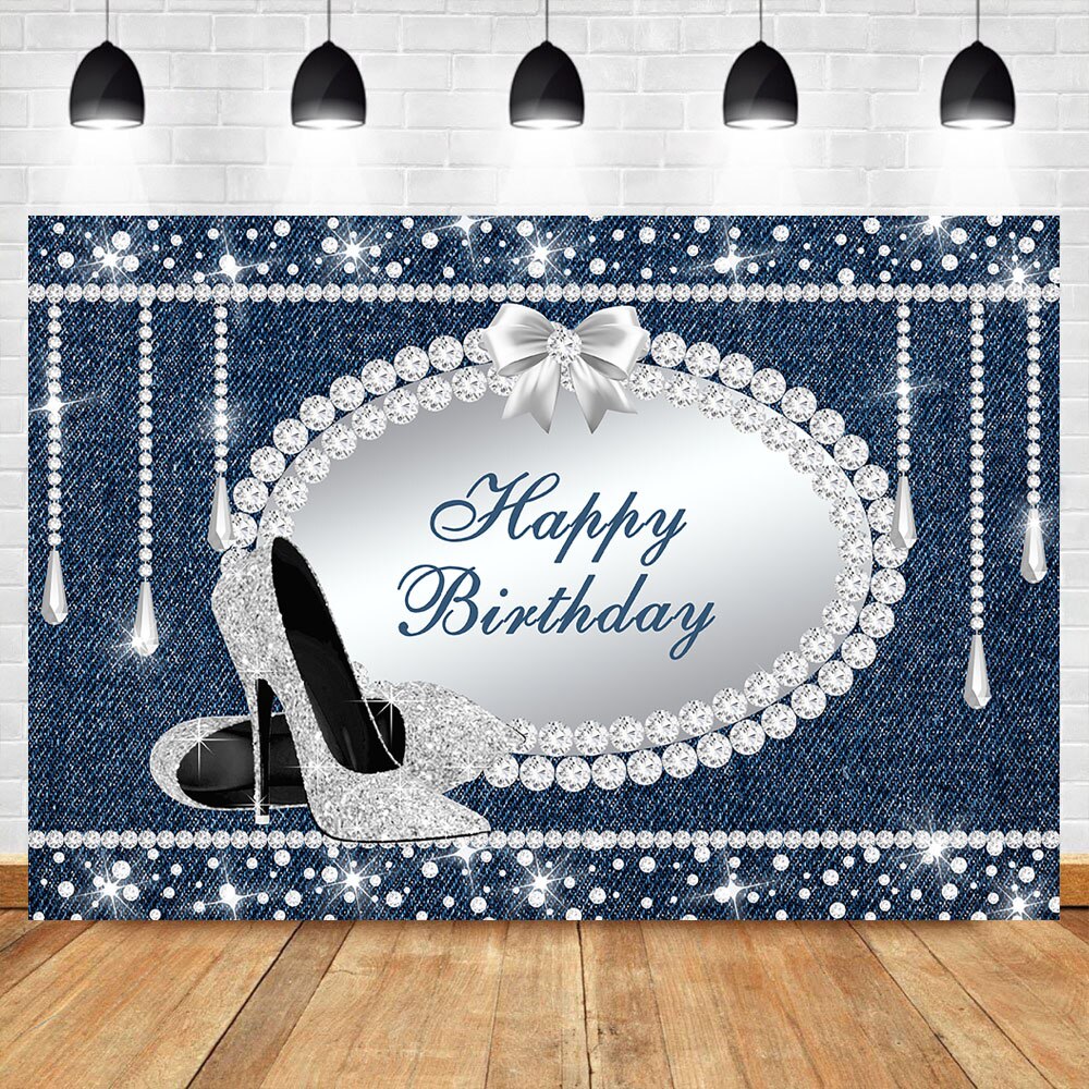 Denim and Diamonds Party Backdrop Glitter Diamond ... – Vicedeal