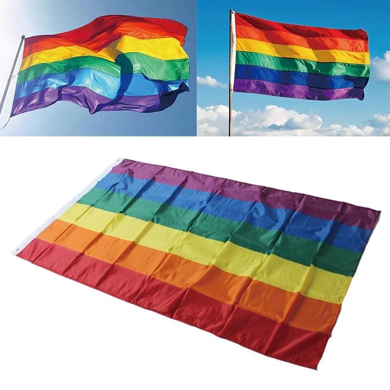 1pcs Rainbow Flag Home Decoration Colorful Polyest... – Grandado