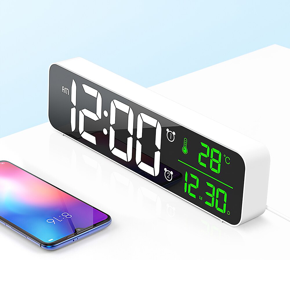 LED Digital Alarm Clocks For Bedrooms Bedside With... – Grandado