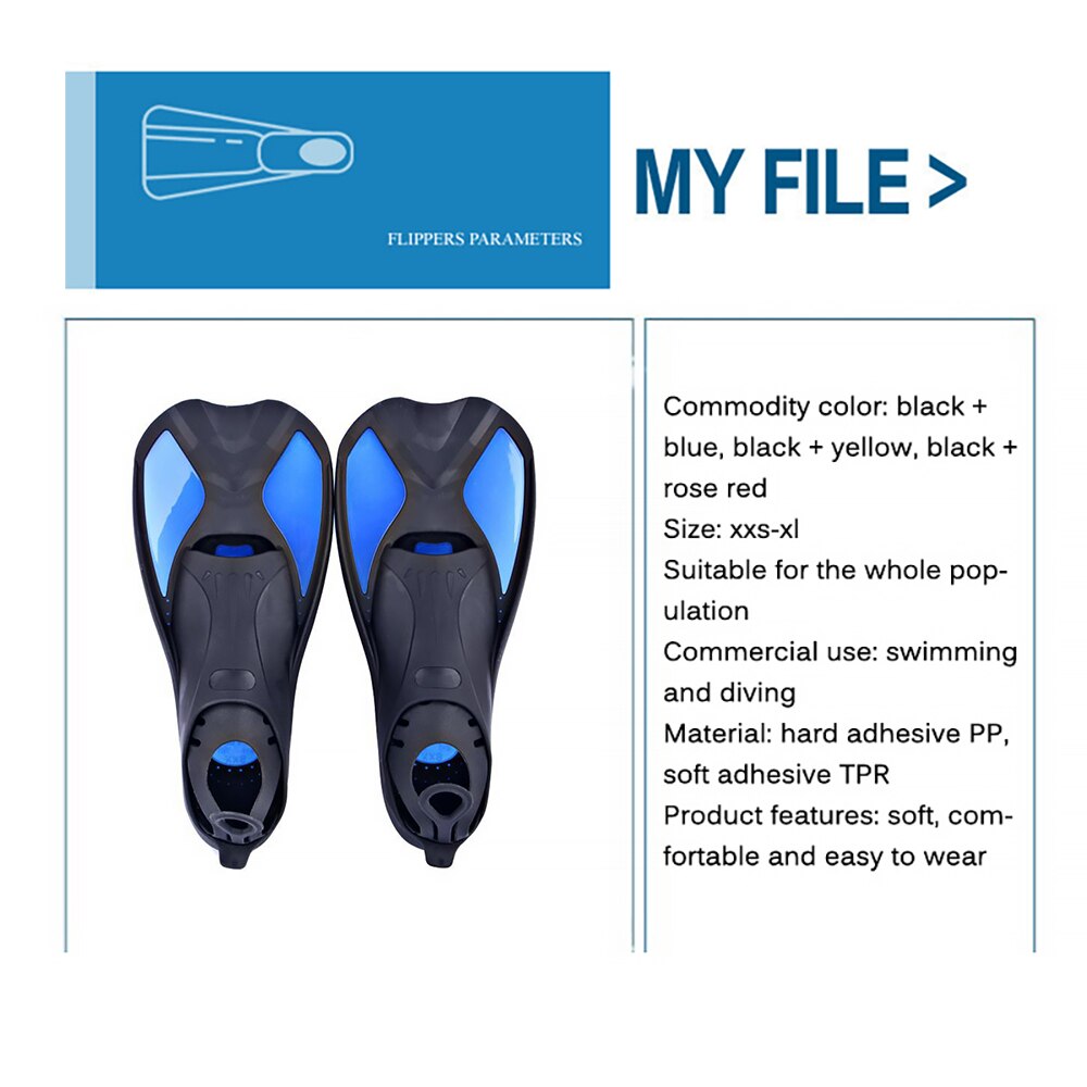 Adult flexible diving fins swimming neoprene snork... – Grandado