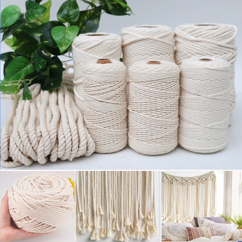 10-400M 1/2/3/4/5/6Mm Macrame Touw Twisted String ... – Vicedeal