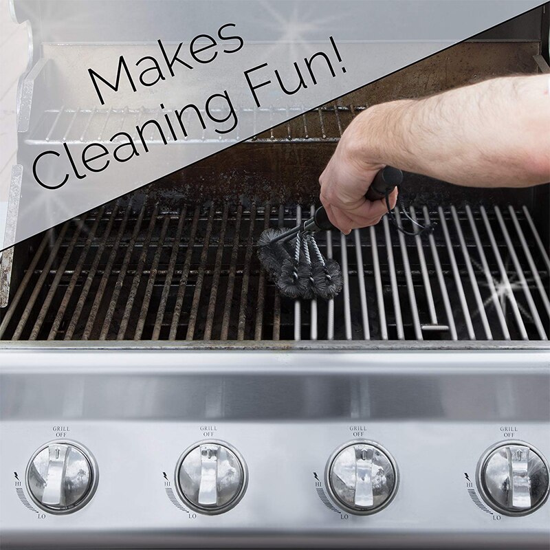 18inch BBQ Grill Cleaning Brush Stainless Steel He... – Vicedeal