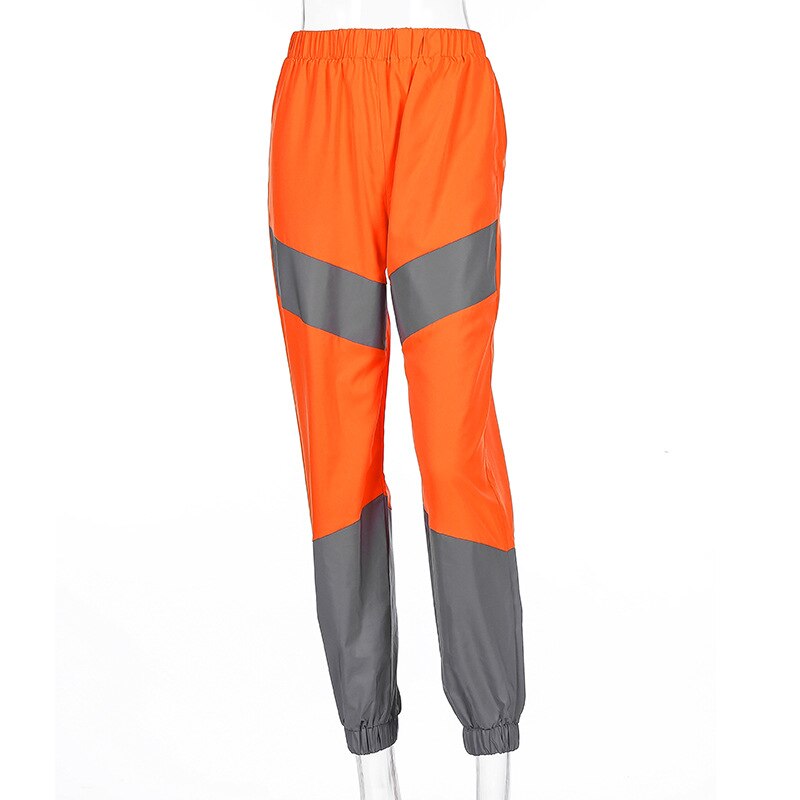 Hip Hop Costumes Adults Orange Top Reflective Pant... – Grandado