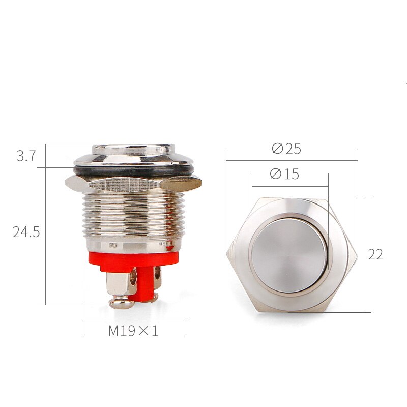 Metal Knop 19 Mm Schakelaar Waterdicht Roestvrij S... – Grandado