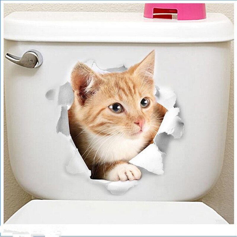 1Pcs 3D Leuke Katten Decoratieve Stickers Op De Mu... – Vicedeal