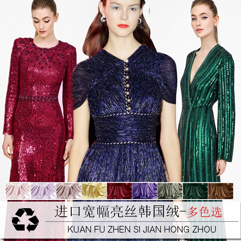 Autumn Polyester Bright Silk Fabric Korean Suede F... – Vicedeal