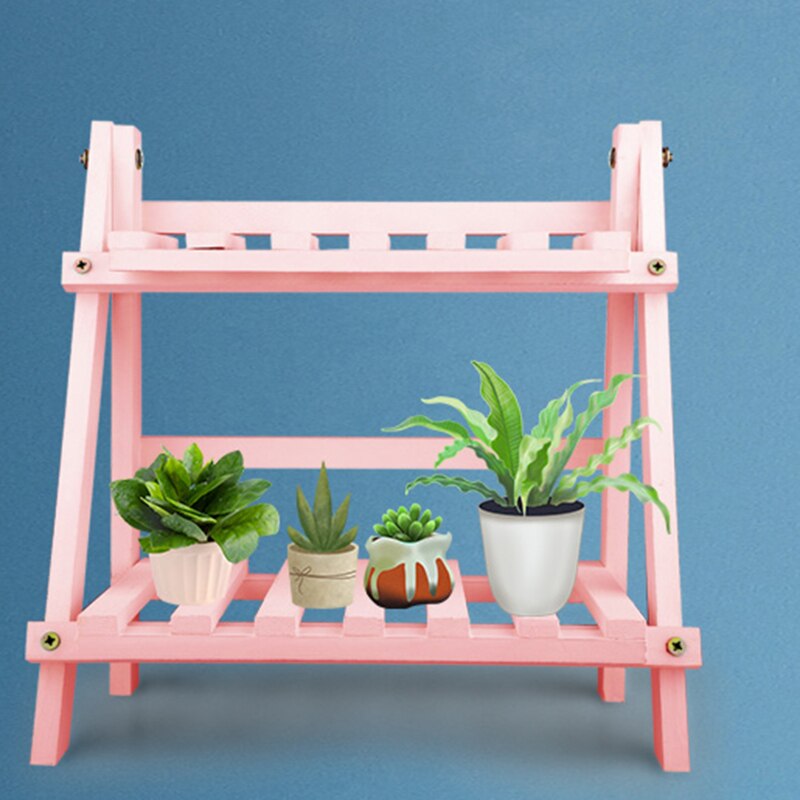 2-Tier Wooden Plant Stand Flower Pot Display Rack ... – Grandado