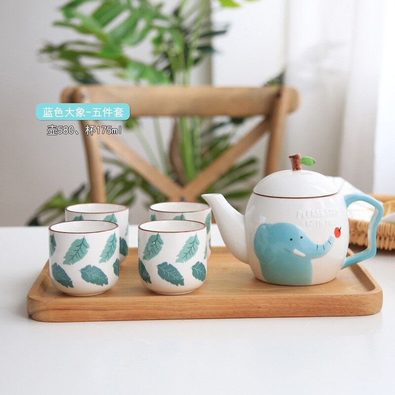 Ceramic Mug Cup Cartoon Cute Fun Tea Pot Set Home ... – Grandado