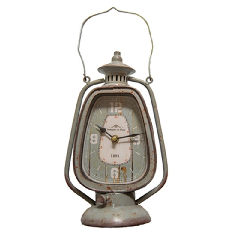 Gray Handle Candle Lantern Shape Iron Clock Europe... – Grandado