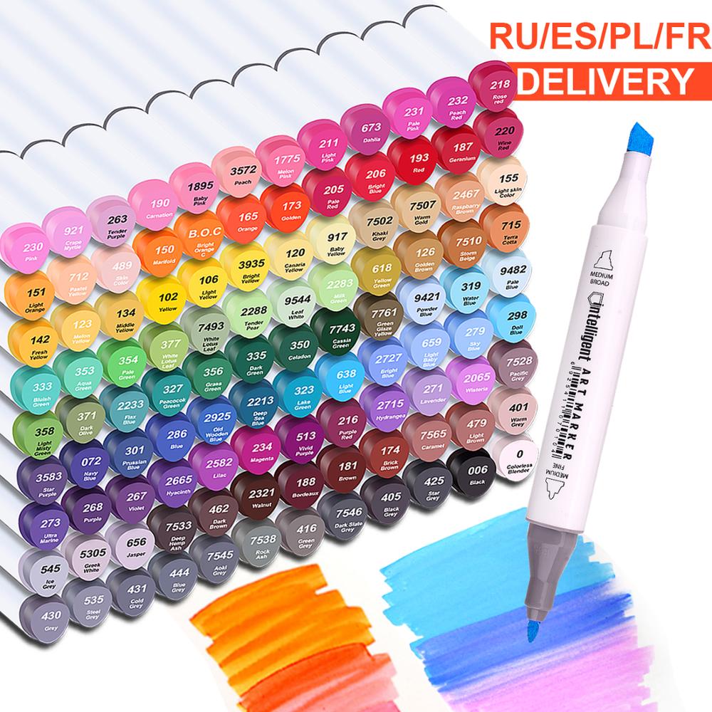 Touchnew 40/60/80/168 Colors Dual Tips Art Marker ... – Grandado