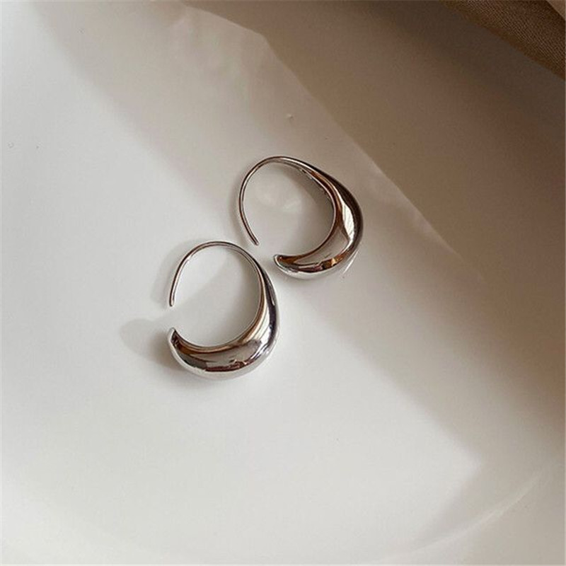 925 Silver Plated Frosting Wide Circle Hoop Earrin... – Grandado