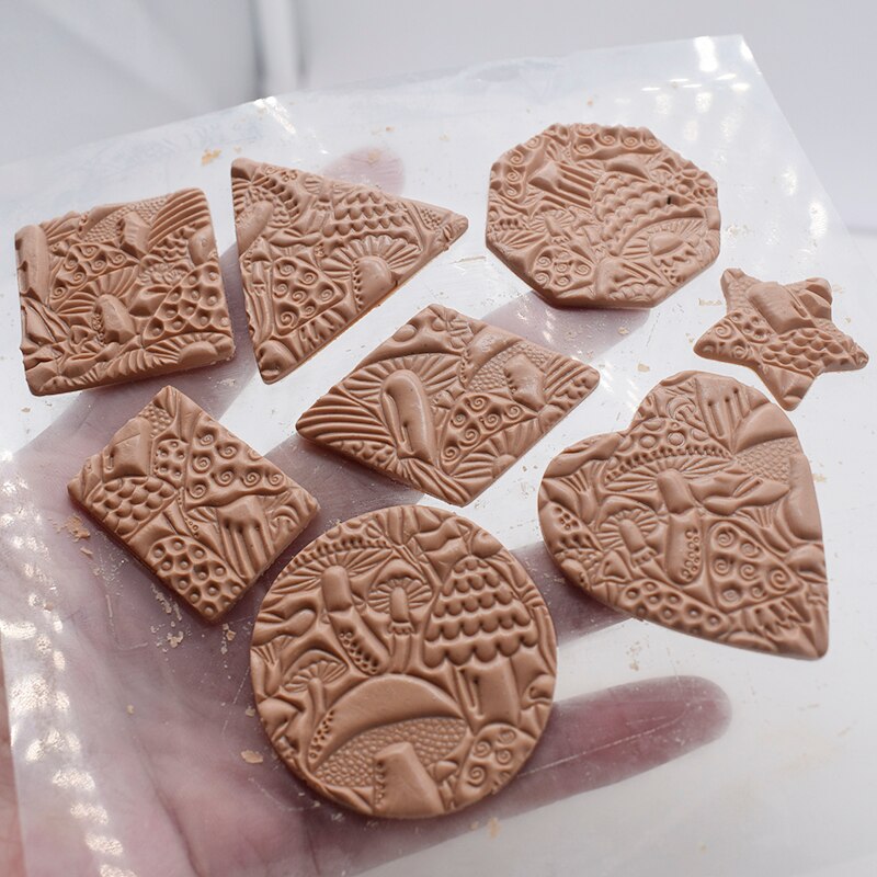 Polymer Clay Texture Stamp Sheets Template Cute Ma... – Grandado