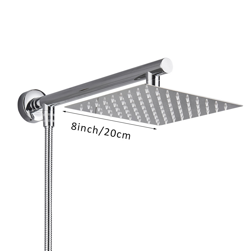Senlesen Chrome Ultrathin Square Bathroom 8"1... – Vicedeal