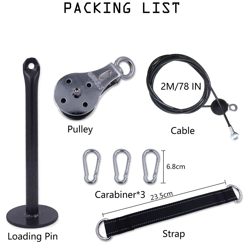 Fitness Pulley Cable System DIY Loading Pin Liftin... – Grandado