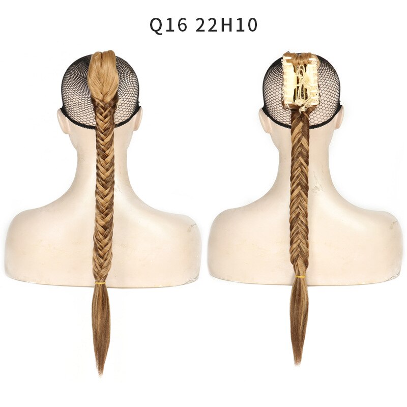 Long Fishtail Braid Ponytail Synthetic Extension C... – Vicedeal