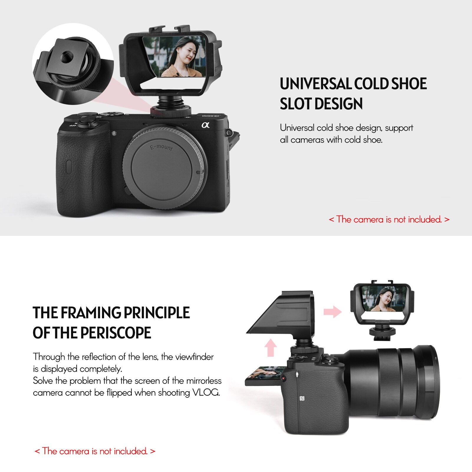 Andoer Universal Camera Selfie Vlog Flip Up Mirror... – Grandado