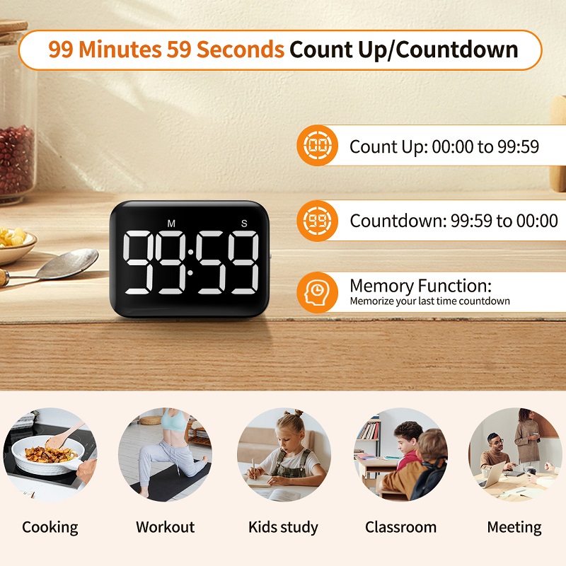 Countdown Magnetic Kitchen Timer For Cooking with ... – Vicedeal