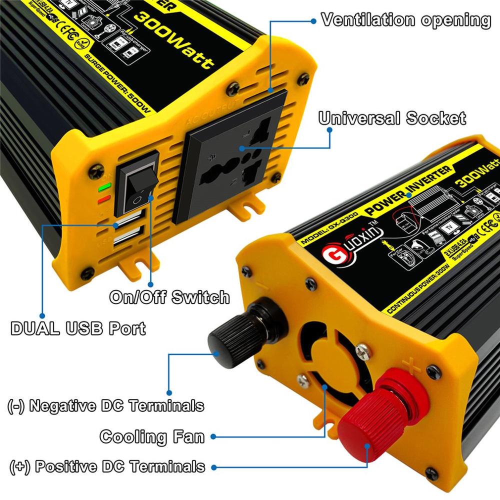 Dual usb smart power car inverter home power conve... – Grandado