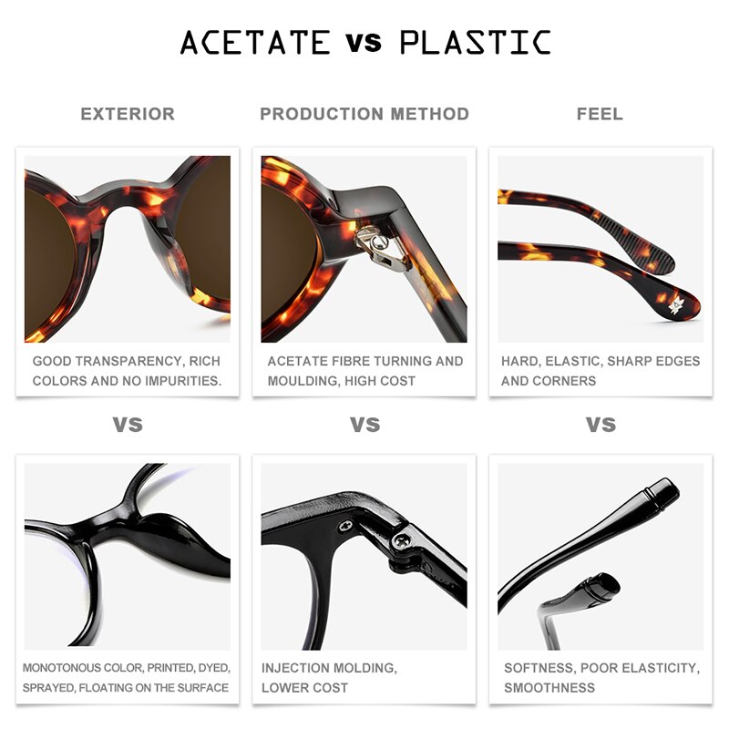 HEPIDEM Acetate Vintage Polarized Sunglasses Men G... – Grandado