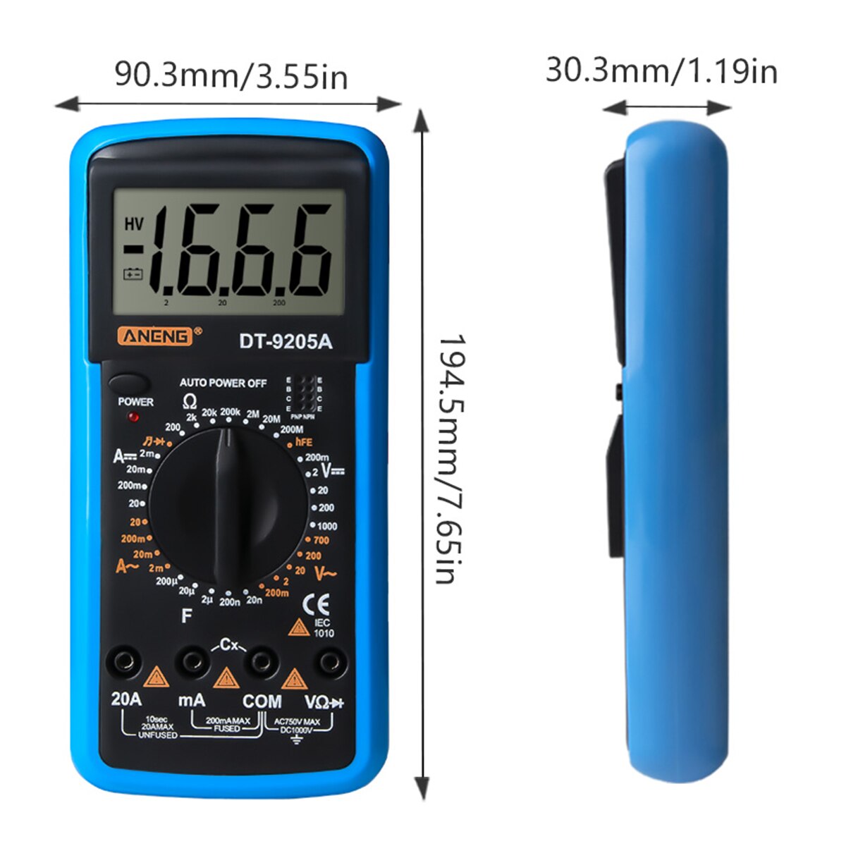 DT-9205A Portable Handheld Digital Multimeter Volt... – Vicedeal